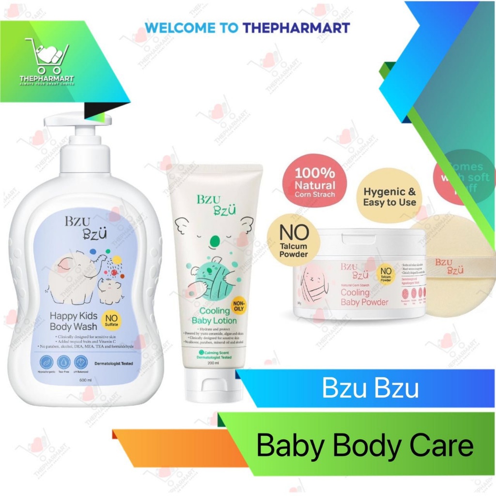 BZU BZU Happy Kids Body Wash (600ml) BZU BZU Cooling Baby Lotion (200ml ...