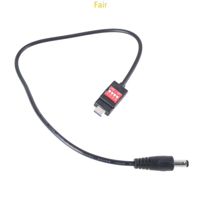 Fair USB C to 5V 9V 12V 12V 20V Adjustable Voltages 5 5x2 1mm Step Up ...
