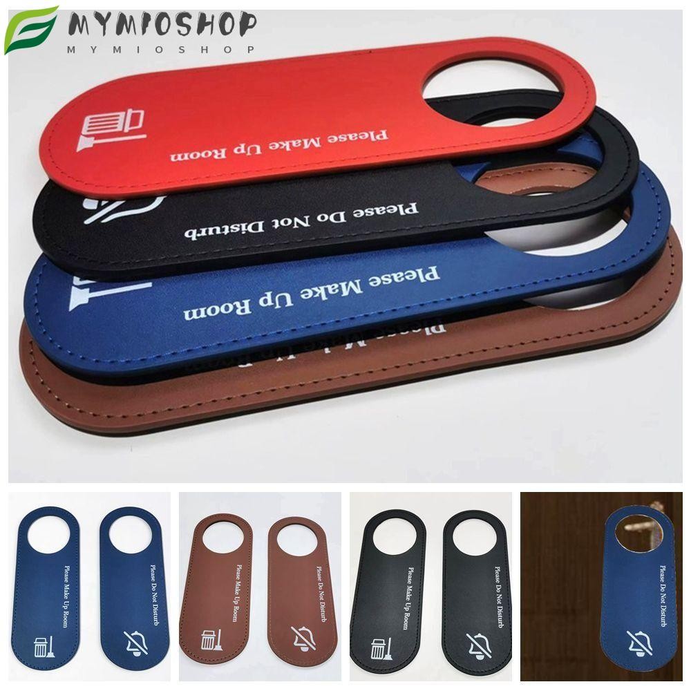 MIOSHOP Door Sign, PU Double Sided Cleaning Label, Convenient to Use Please Do Not Disturb Hotel ...