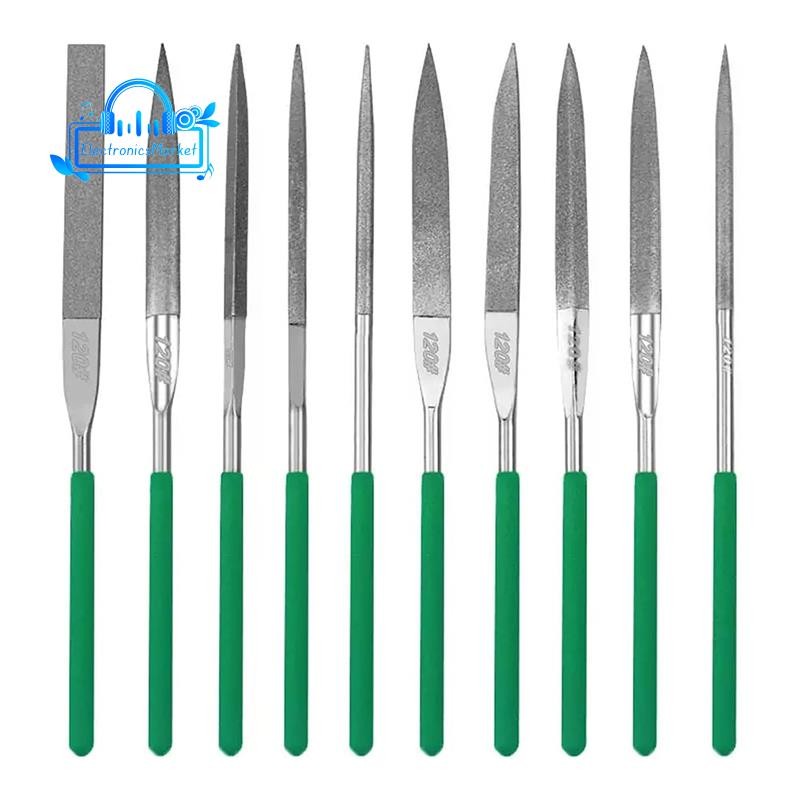 10-Piece Diamond File Set, Precision Needle File Set, Diamond Coated ...