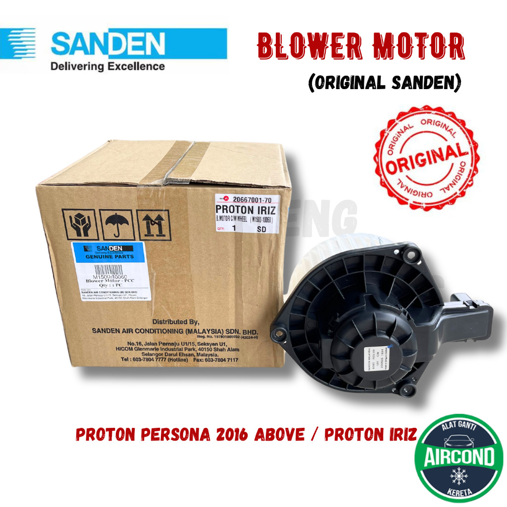 PROTON IRIZ / PERSONA 2016 ABOVE (SANDEN SYSTEM) AIRCOND BLOWER MOTOR ...