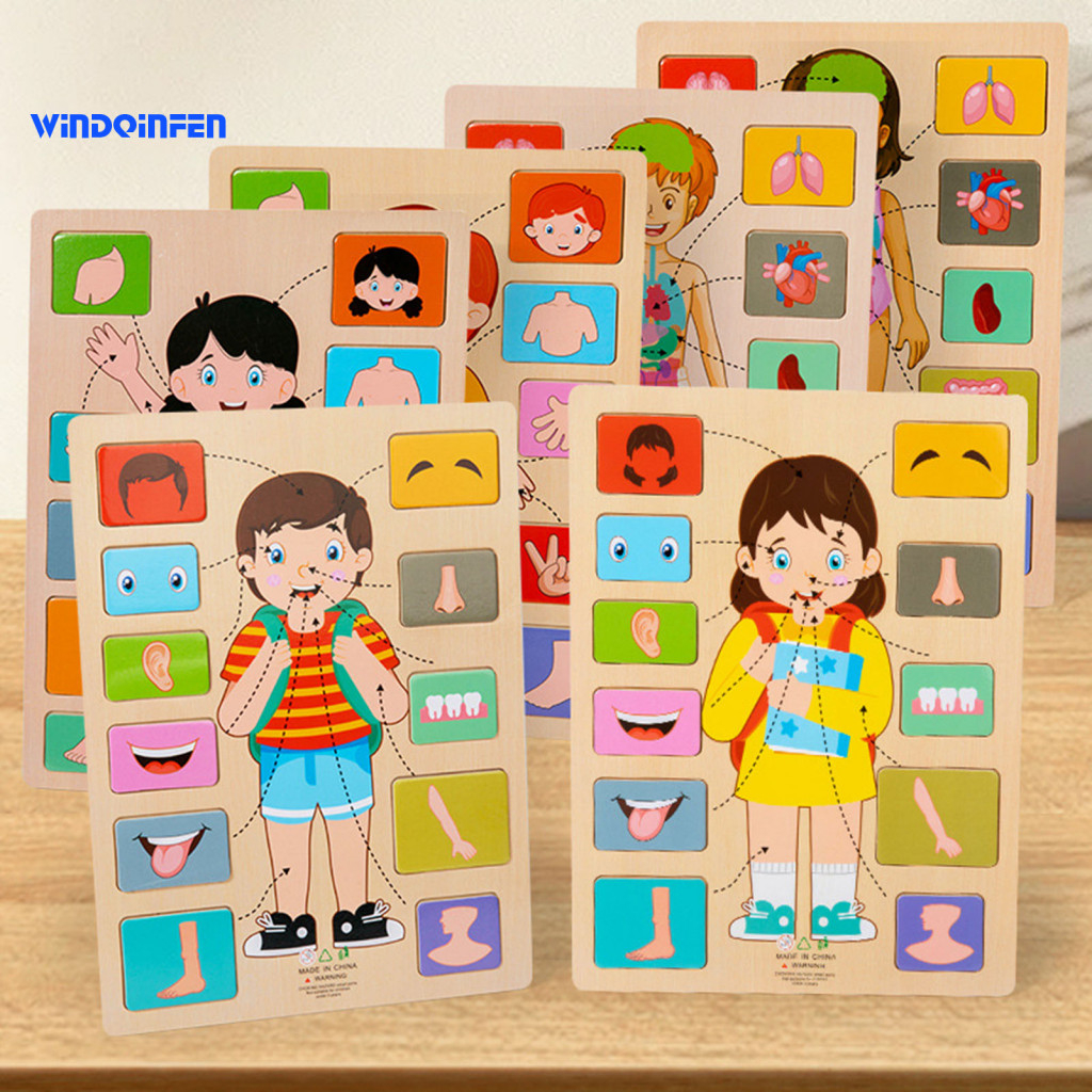 Body Learning Toy Educational Anatomy Puzzle Wooden Body Puzzle Game ...