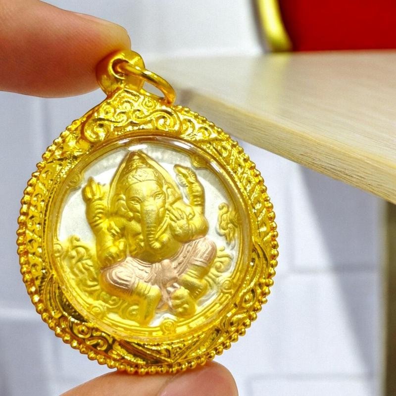 Pendant & Charm Auspicious Liam Gold Frame Micron A011 | Shopee Malaysia