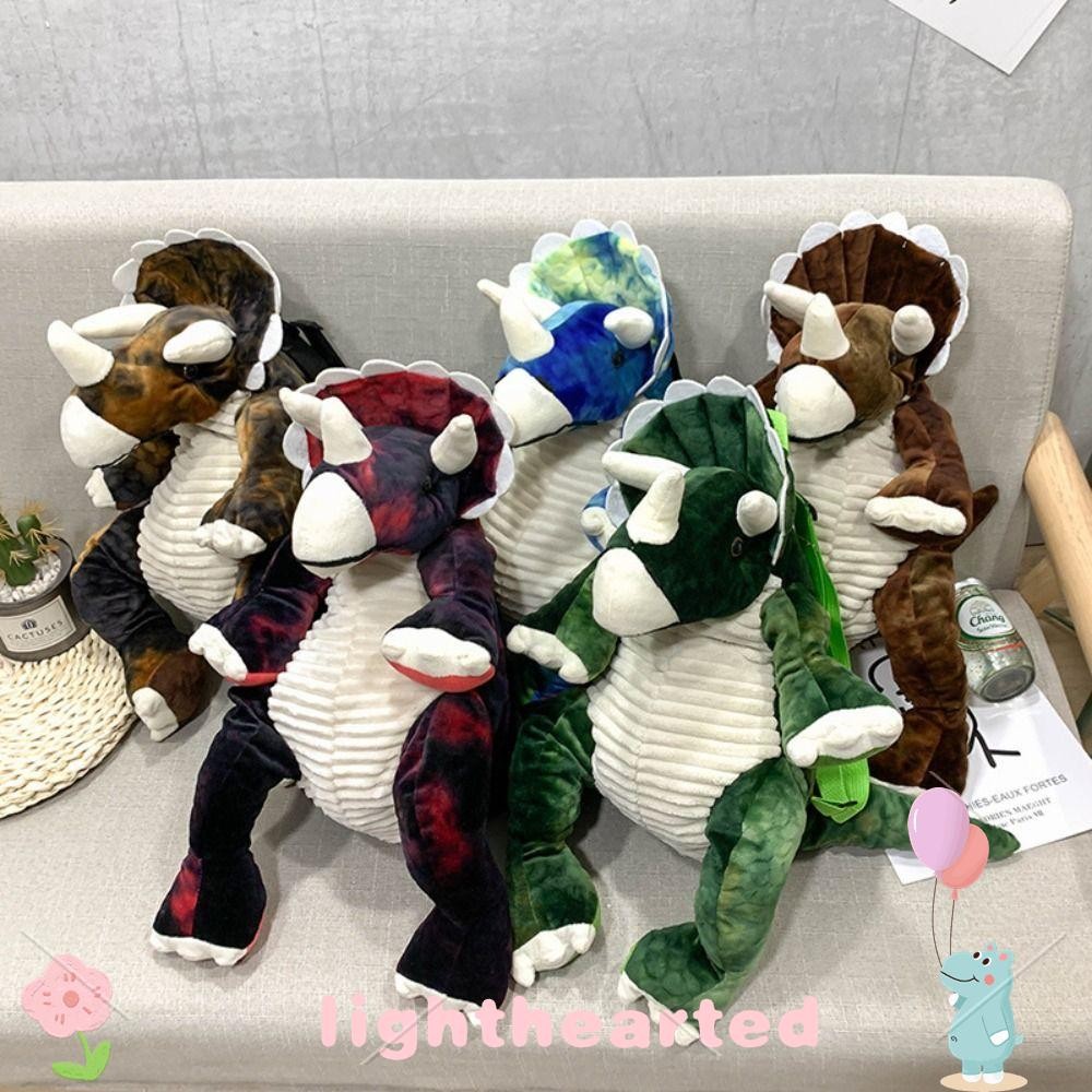 LIGHTHEARTED Dinosaur Plush Backpack, Cartoon Large Capacity Dinosaur ...