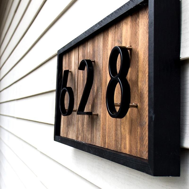 Creative Number & Letter Design Door Number Sign, 1 Count Floating ...