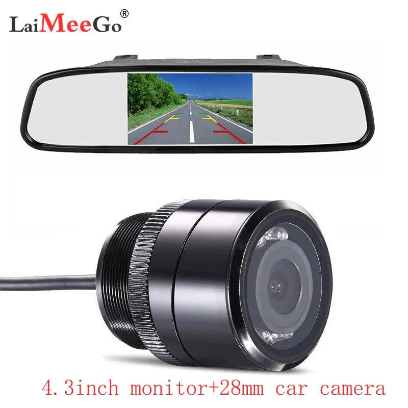 4.3 Inch Car Rear View Mirror Monitor Waterproof Night Vision Reversing ...
