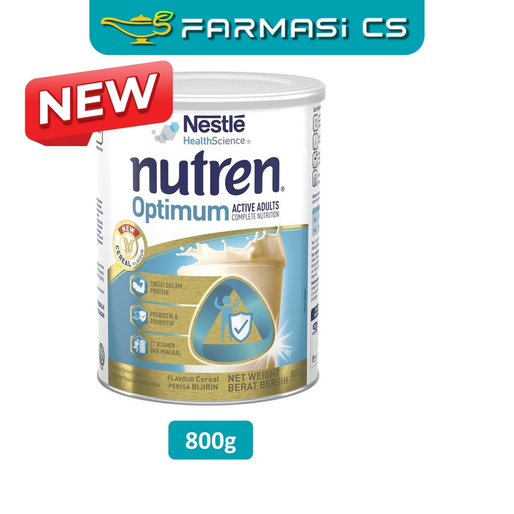 (NEW FLAVOUR) NUTREN Optimum Cereal 800g EXP:02/2027 [ For Adult Milk ...