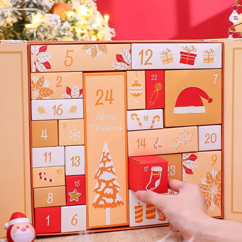 Empty Gift Box Advent Calendar Boxes 24 Grids Refillable Advent ...