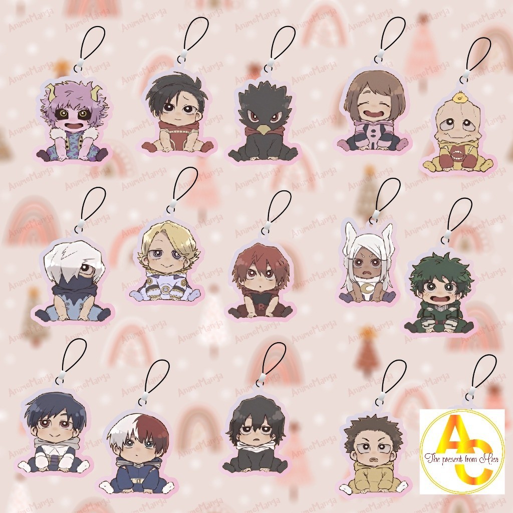My Hero Academia Midoriya Bakugo All Might Todoroki Ver Baby Phonecharm ...