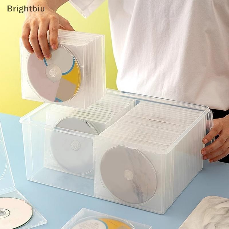 [Brightbiu] Transparent And Dustproof CD Storage Box Home DVD Storage ...