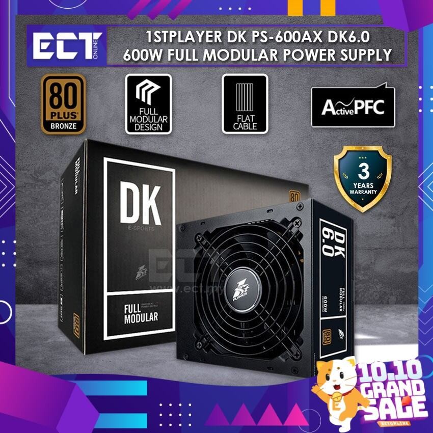 1STPLAYER DK PS-600AX DK6.0 DK 6.0 600W 80 Plus Bronze E-Sport Full Modular Gaming Power Supply ...