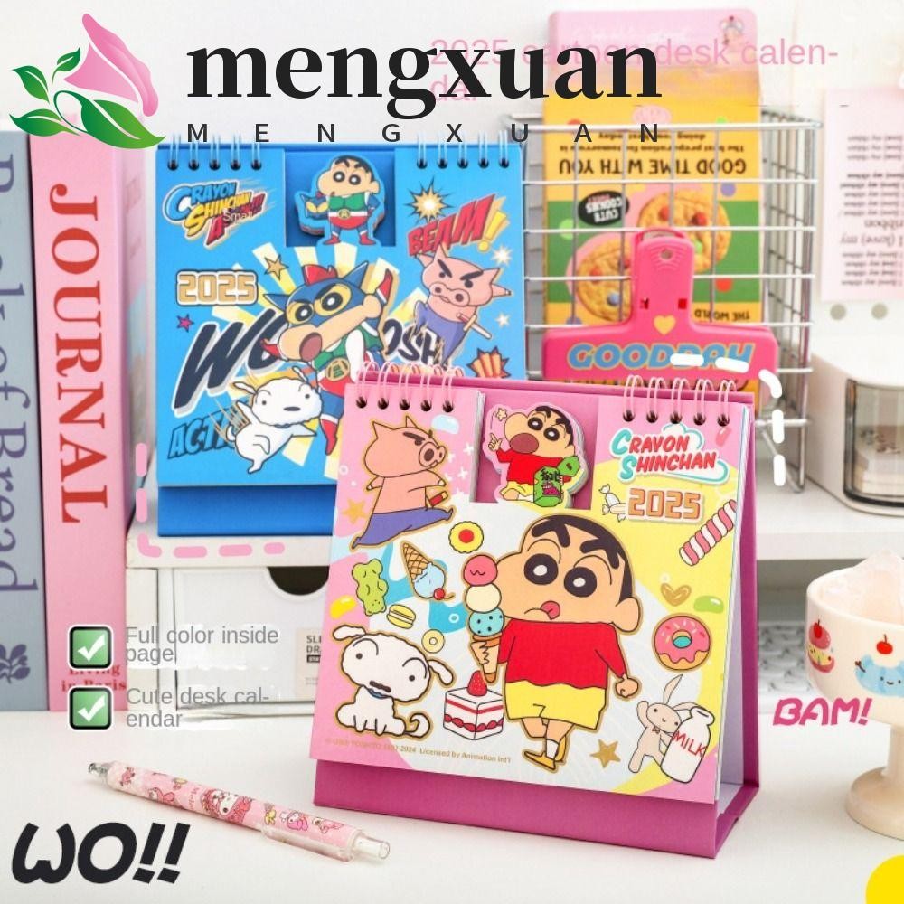 MENGXUAN Anime Desk Calendar, Crayon Shin-chan Nohara Shiro 2025 ...