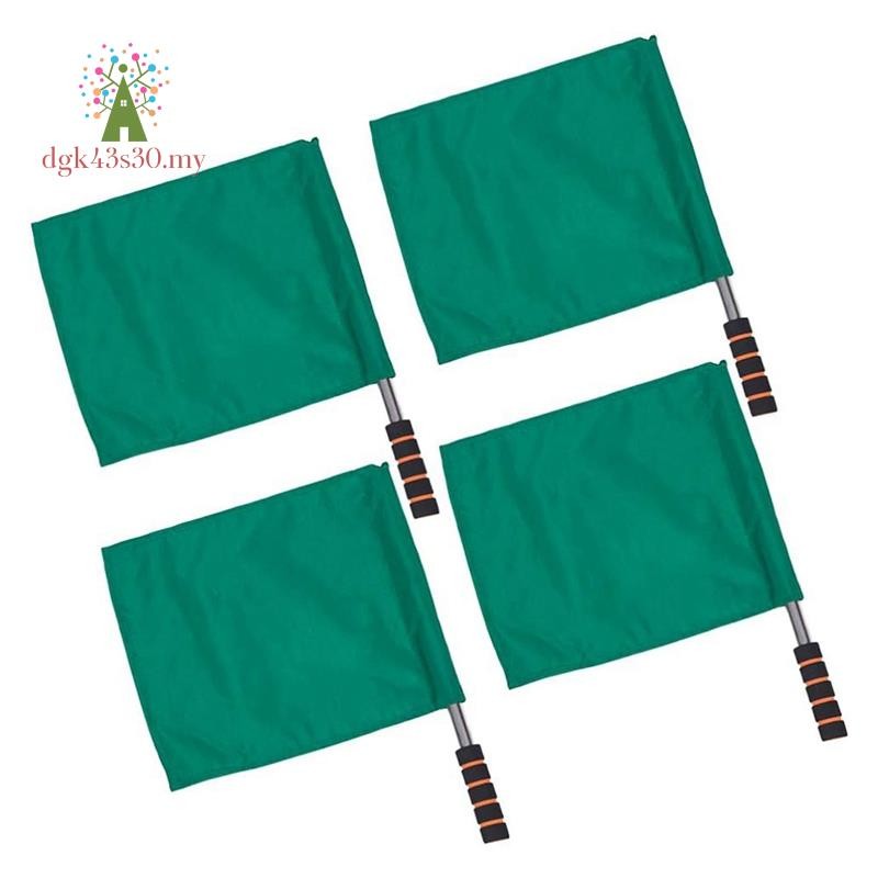 Green Sports Referee Flag 4 Pieces Track and Field Event Referee Flag ...