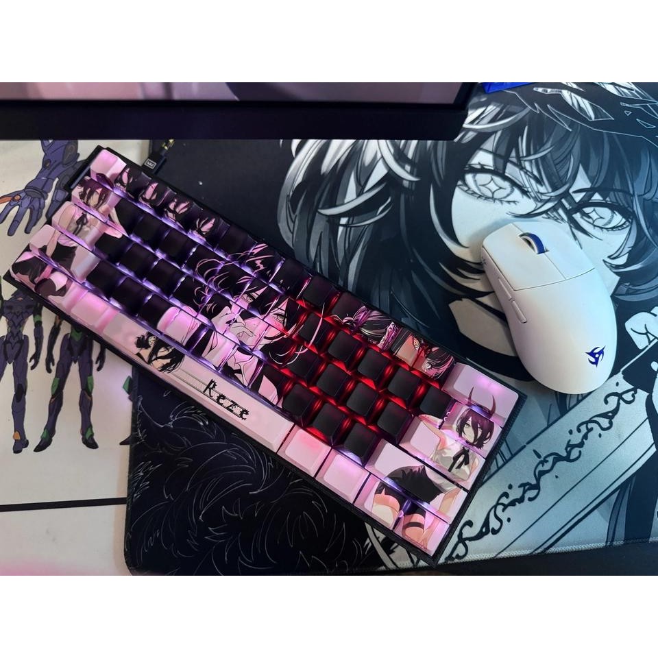 Reze Keycap Cherry Profile 70/105/118 Keys PBT Five-sided Dye ...
