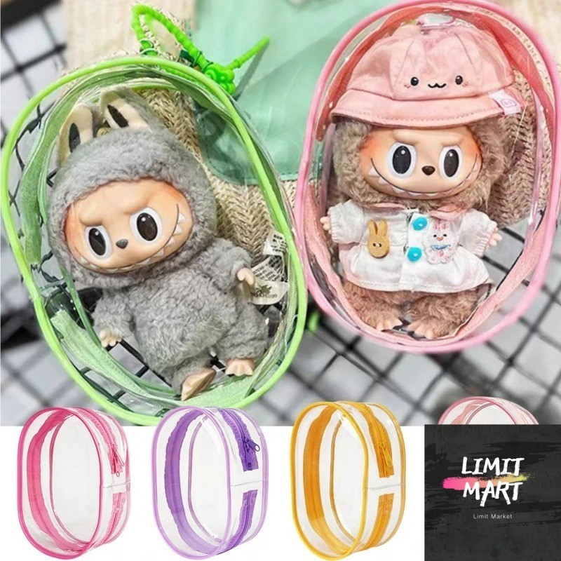 LMcuteToysMany Labubu Cover Labubu Case Clear Outdoor Bag for 15cm ...