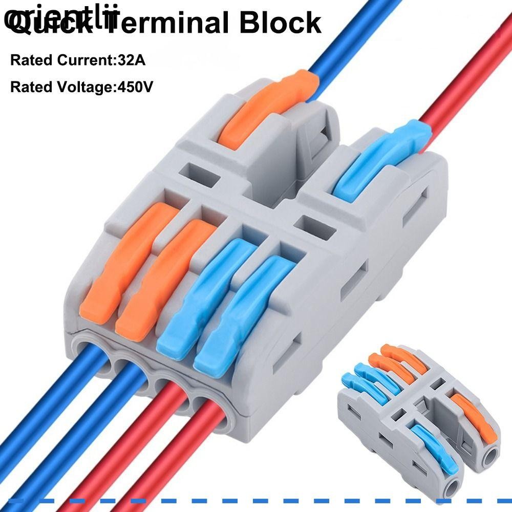 ORIENTLIIY Quick Terminal Block, Mini Universal Compact Wire Connector, Docking Fast Connector ...