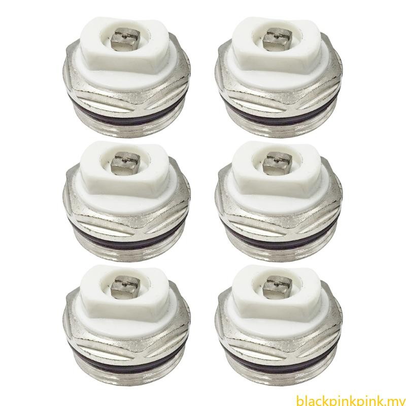 BLACK 6pcs Radiator Air Vent Valves with Secure Seal 1 2inch Radiator ...