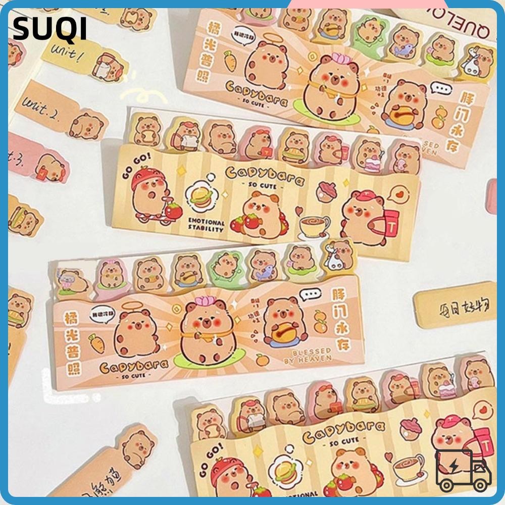 LUCKY-SUQI Capybara Index Sticky, School Supplies Calendar Marking ...