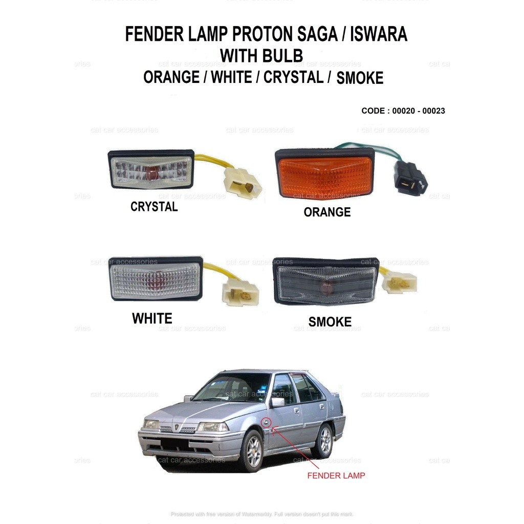 Proton Iswara Turn Signal Fender Lamp / Proton Saga Iswara(1985 - 2006 ...