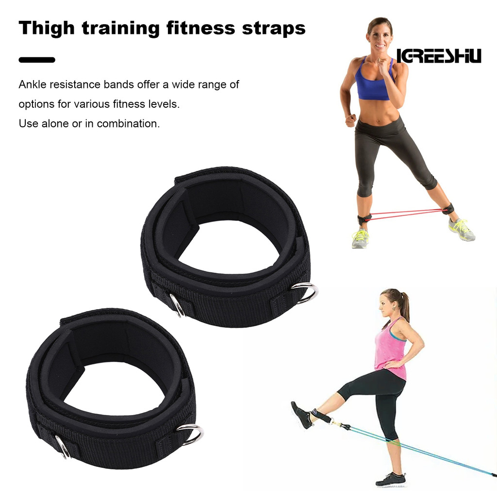 IGREE→Ankle Resistance Band with Cuff Leg Thigh Butt Hip Gluteus ...