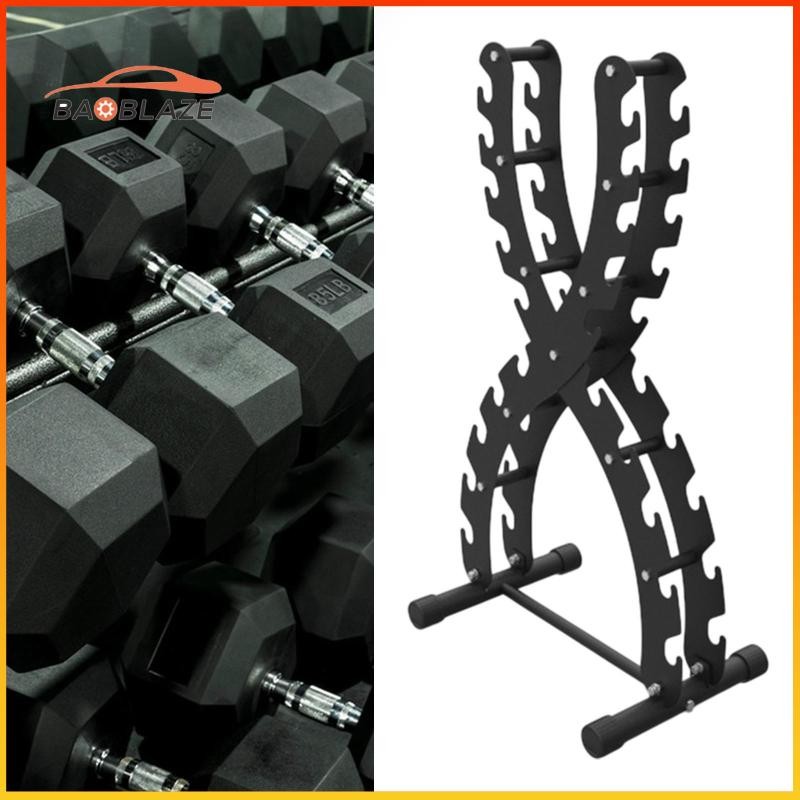 [BaoblazeMY] Round Head Dumbbell Rack Stand Portable Space Saving Weight Rack Stable Dumbbell ...