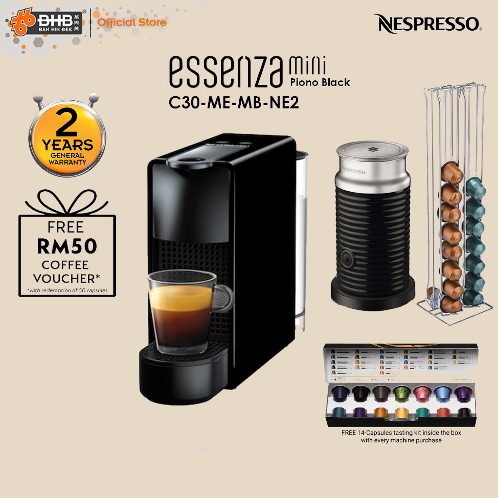 Nespresso Essenza Mini Fully Automatic Capsule Pod Machine C30-ME-BK ...