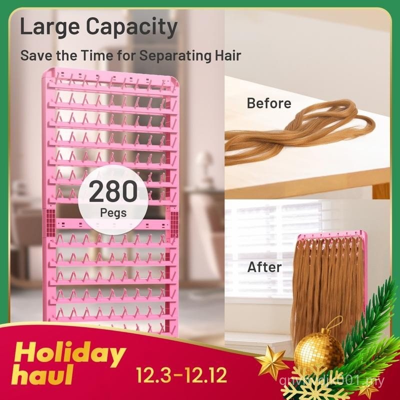 Adjustable Braiding Hair Rack 280 Pegs, 2-Sided Braid Rack for Hair ...