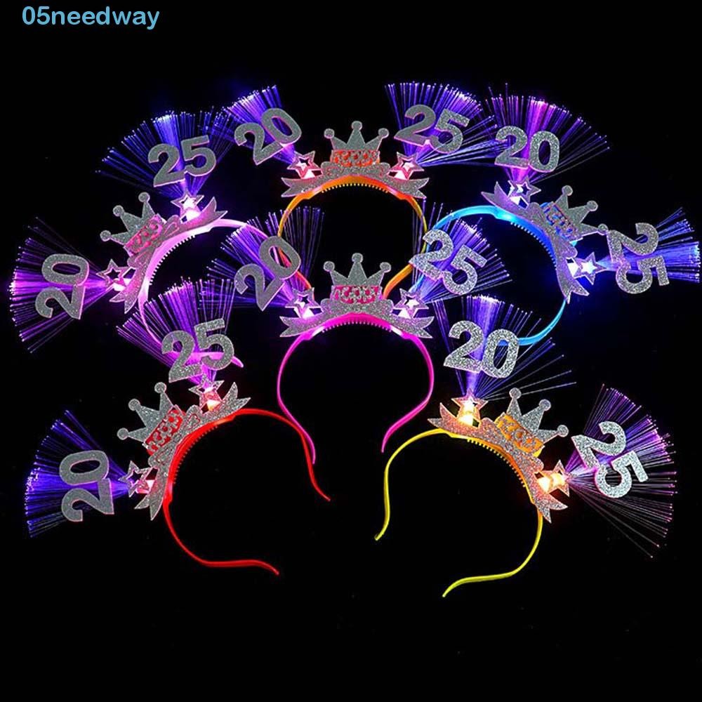 NEEDWAY LED Glow Hair Bands, Snake Shape LED Glow 2025 Happy New Year ...