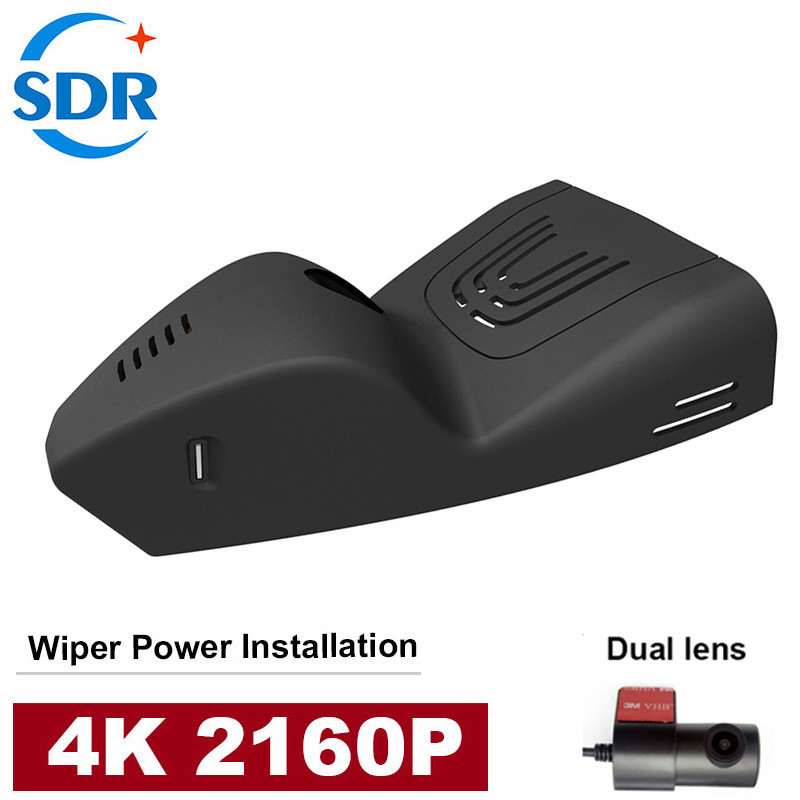 4K HD 2160P Plug and play Wifi Car DVR Video Recorder Dual lens Dash ...