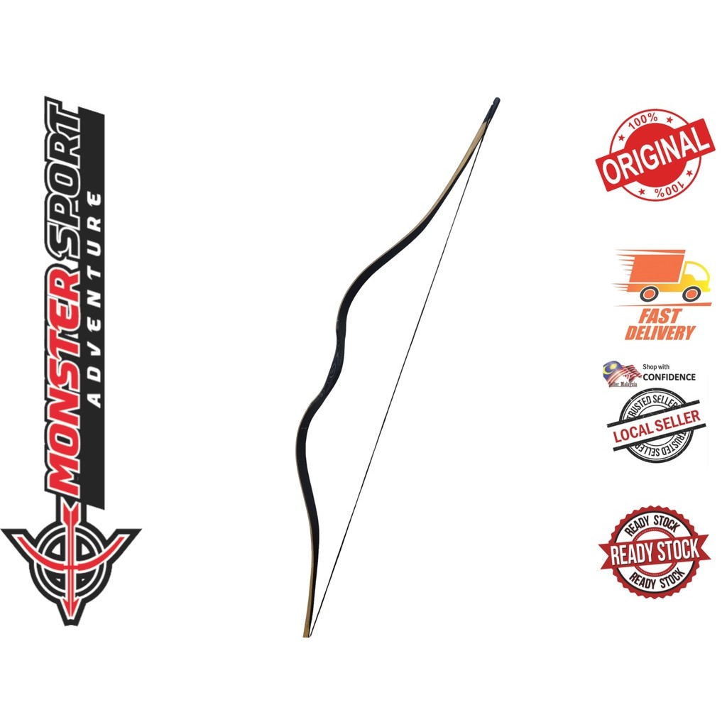 Archery MSA Monster Archery Wooden Traditional Bow Memanah Traditional ...