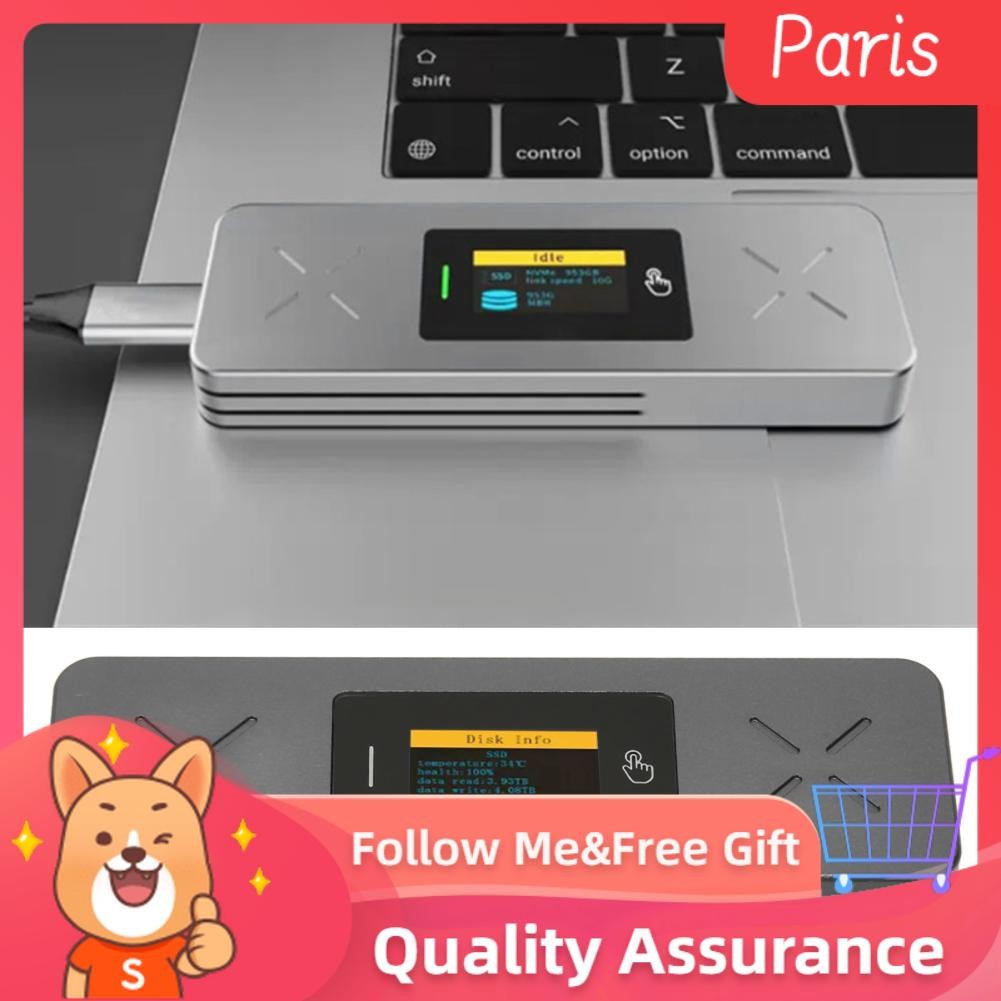 Superparis External Hard Disk Drive Case M.2 NVMe SSD Enclosure Dual ...