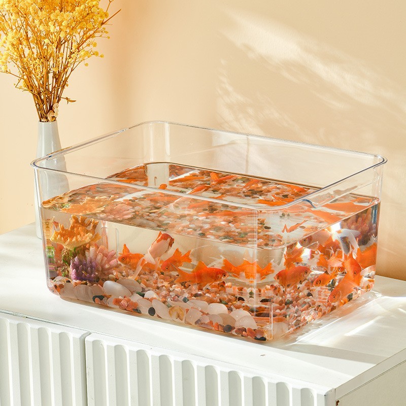 Fish Tank Household Transparent Plastic Small Desktop High Transparent ...