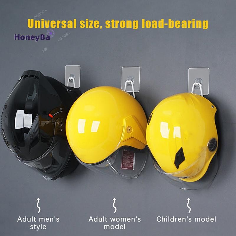 honeybee1 Motorcycle Helmet Rack Wall Mount Metal Bike Helmet Holder ...