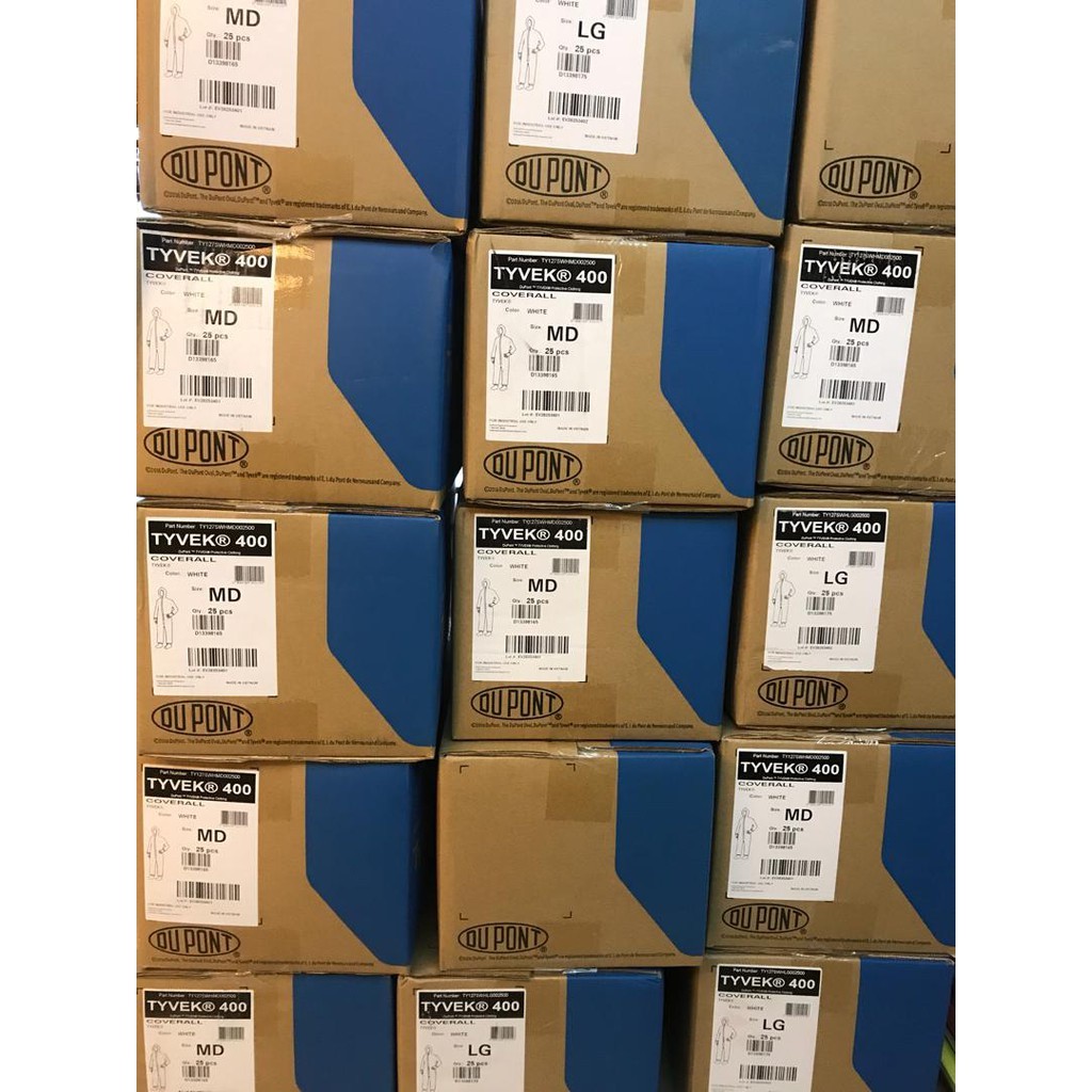 Frontliner PPE Disposable Coverall DUPONT Tyvek 400 DOSH Approval JKKP ...