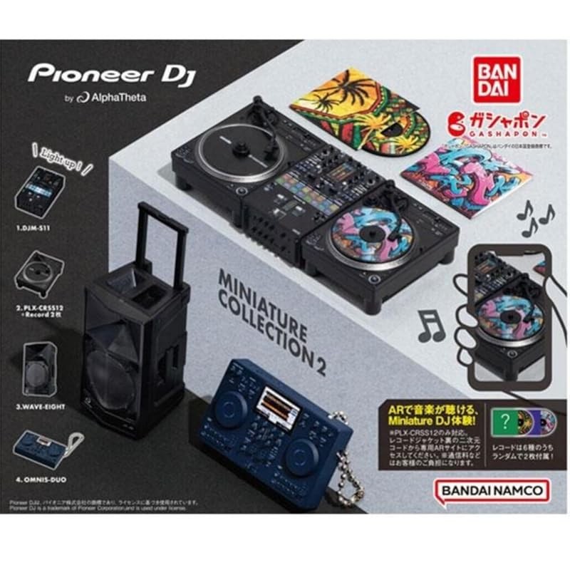 BANDAI Pioneer DJ by AlphaTheta Miniature Collection 2 x Set of all 4 ...