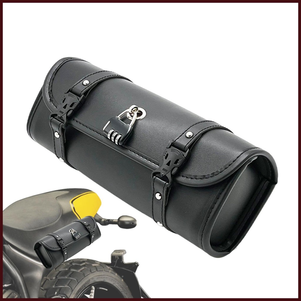 Motorcycle Tool Bag Motorcycle Barrel Bag Handlebar Tool Bag With Lock ...