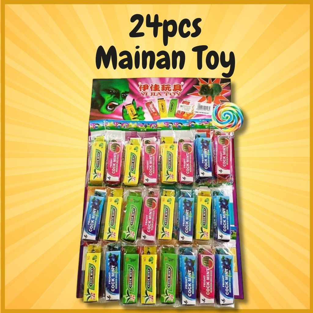 24pcs Fright Cockroach Mint Chewing Gum Game Cock Mint Tricky Toy ...