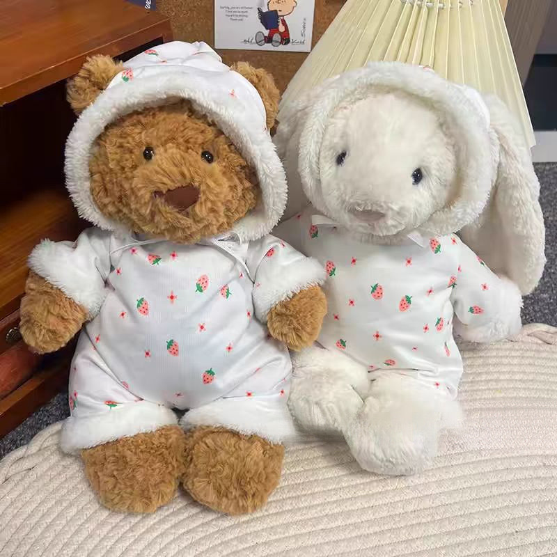 Jellycat Bartholomew/bunny Rabbit Cute Strawberry Clothes Bartholomew ...