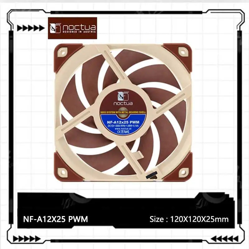 Noctua NF-A12x25 120mm 12v/5v Cooling fan 3pin/4pin PWM quiet Radiator ...