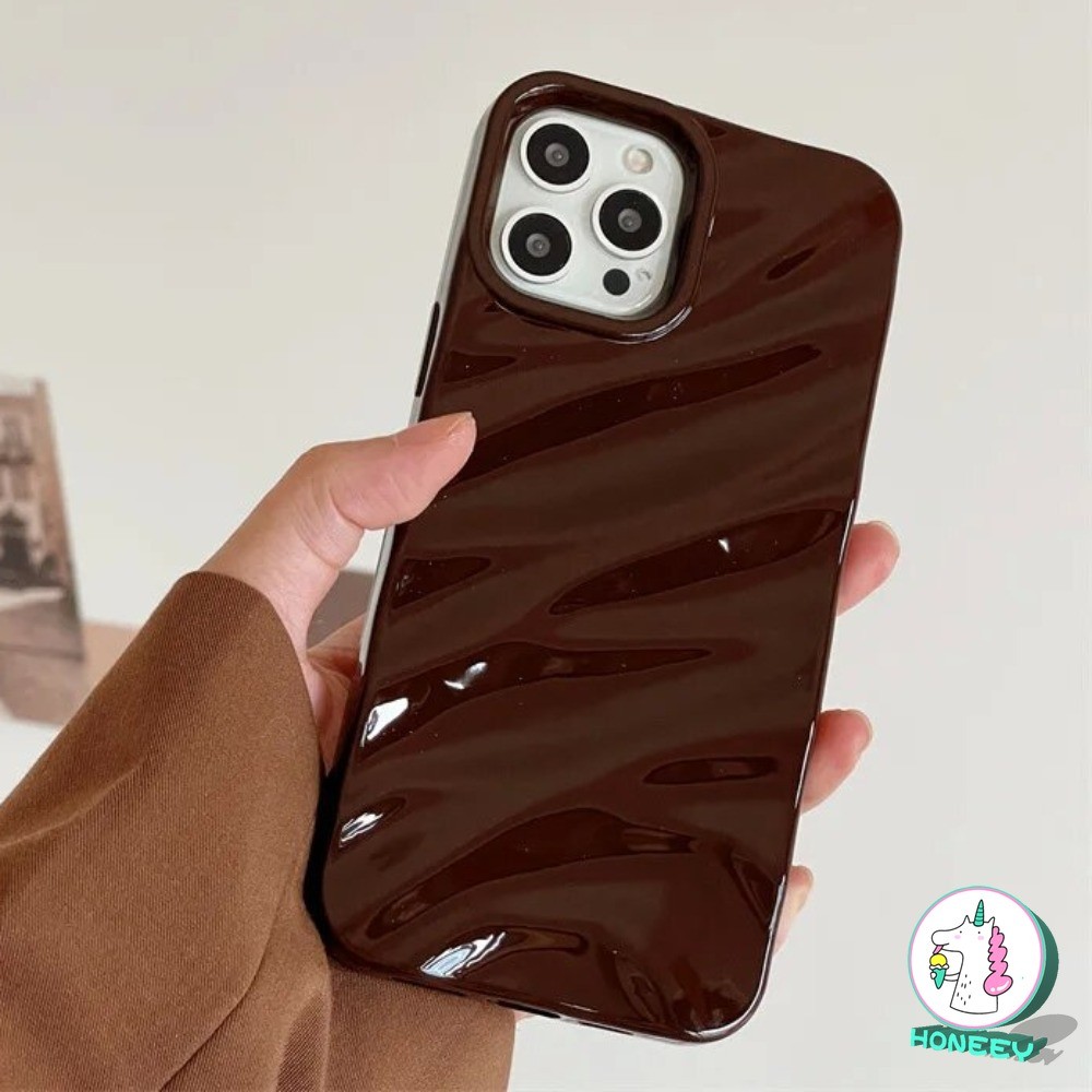 Luxury 3D Silk Wavy Pattern Phone Case Compatible for iPhone 17 16 15 ...