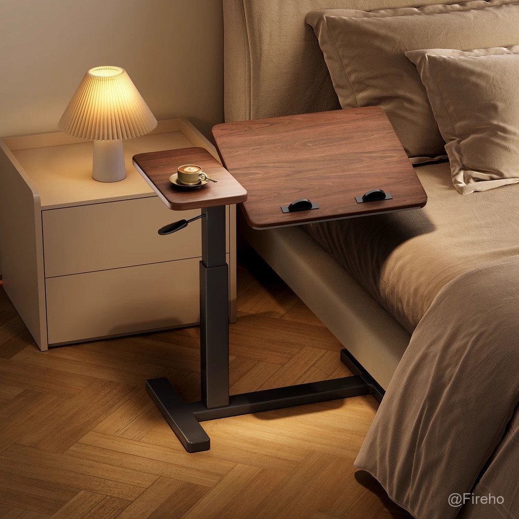 [Does Not Take Up Space] Bedside Table Movable Table Pneumatic Lifting ...