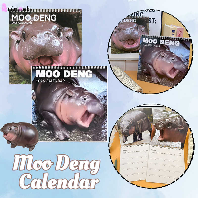 Creative Moo Deng New Year Calendars Funny Desktop Monthly Ornaments ...