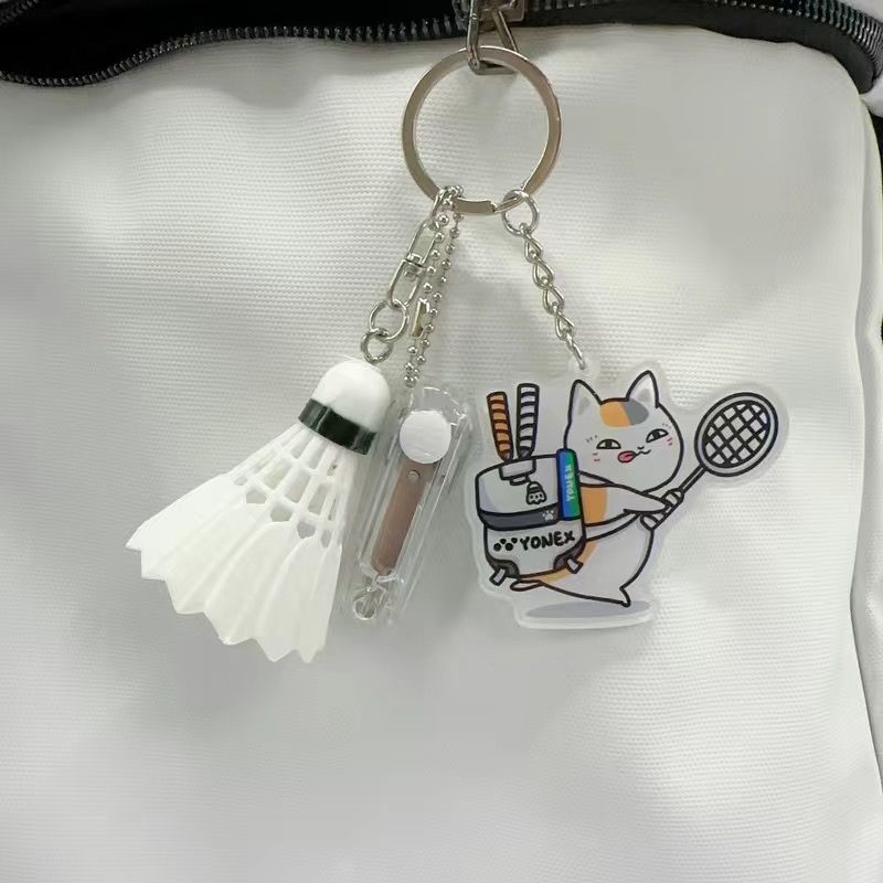 Badminton Keychain mini Portable Retractable Badminton Line Dedicated ...