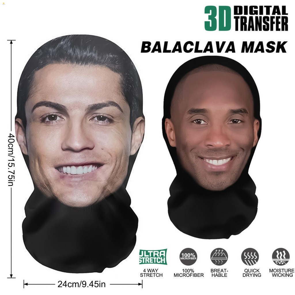 Messi Human Face Cosplay 3D Mask Halloween Funny Human Face Gauze Prank ...