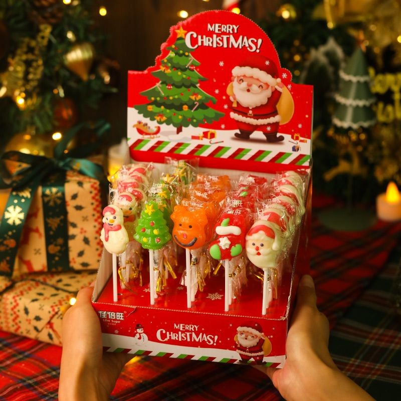 Christmas Candy Cartoon Cute Santa Snowman Hard Candy Children Snacks ...