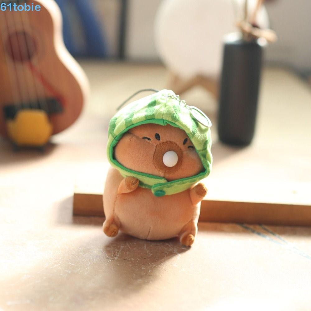 TOBIE Capybara Plush Keyring, Watermelon Fat Face Capybara Plush ...