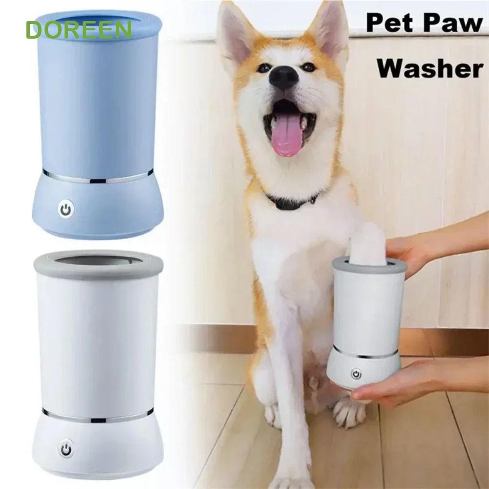 DOREEN Pet Feet Washer, Silicone/Plastic Detachable Electrical Pet Paw ...