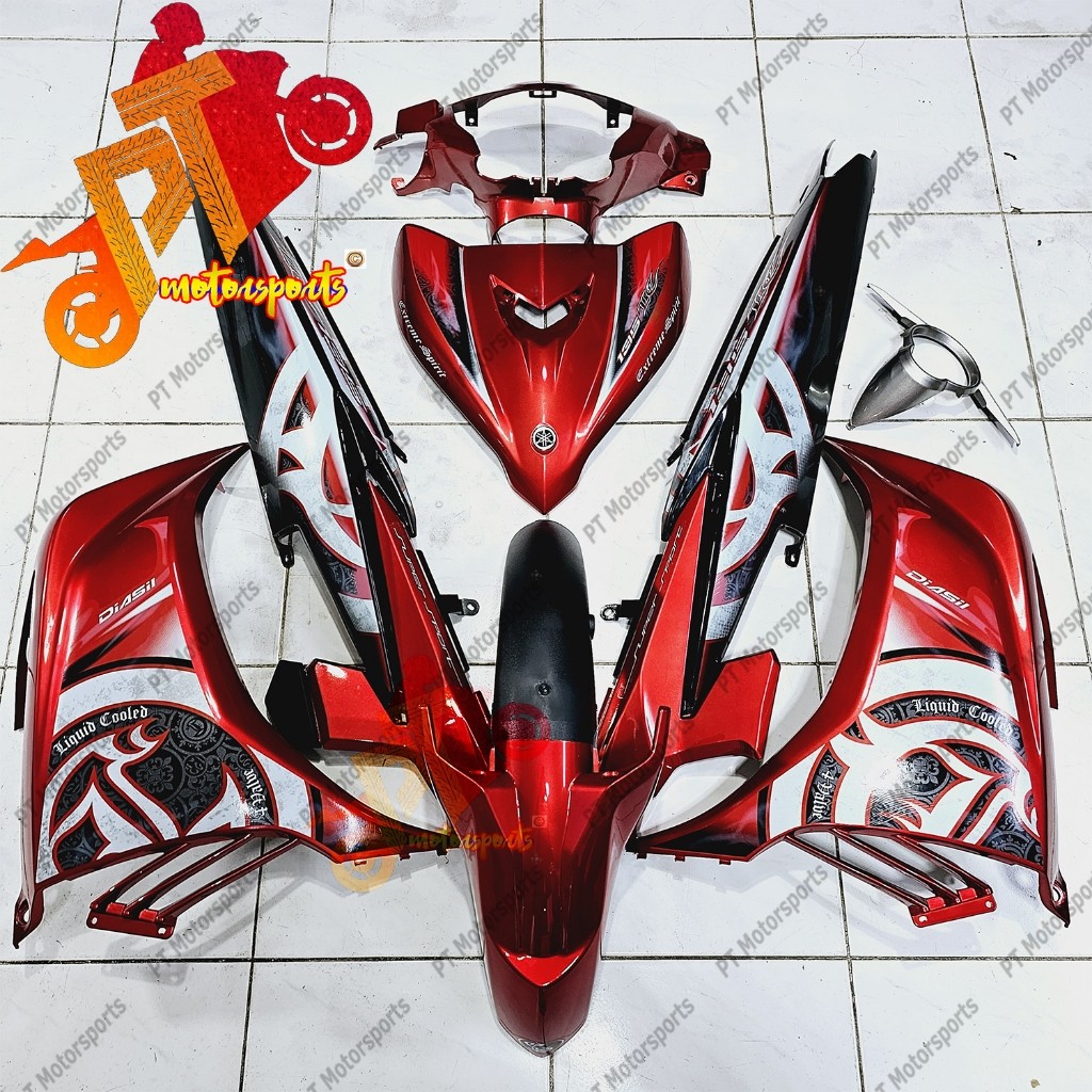 Yamaha LC135 LC 135 Cover Set Bodyset Candy Red Black V2 V3 V4 V5 V6 V7 ...