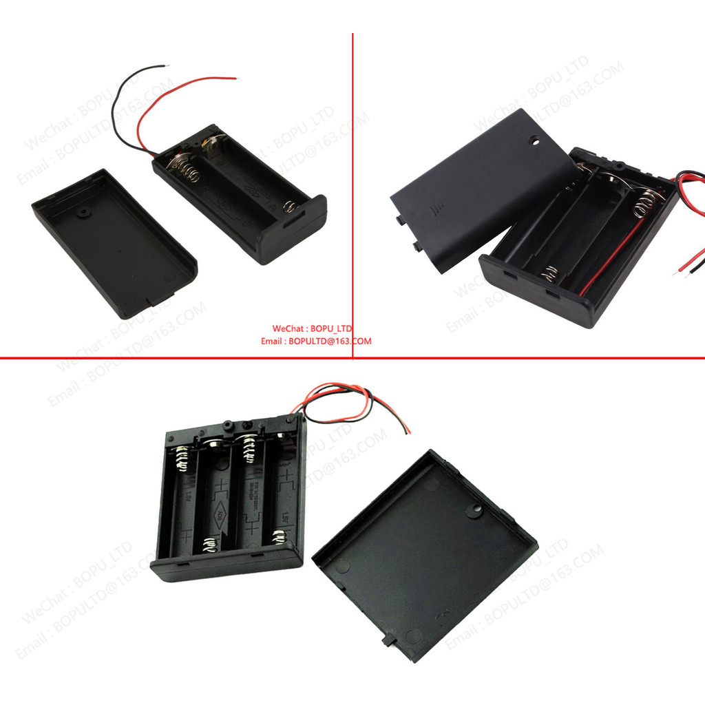 2/3/4*AA Battery Cover Storage Holder Case Box Container Cell Box With ...