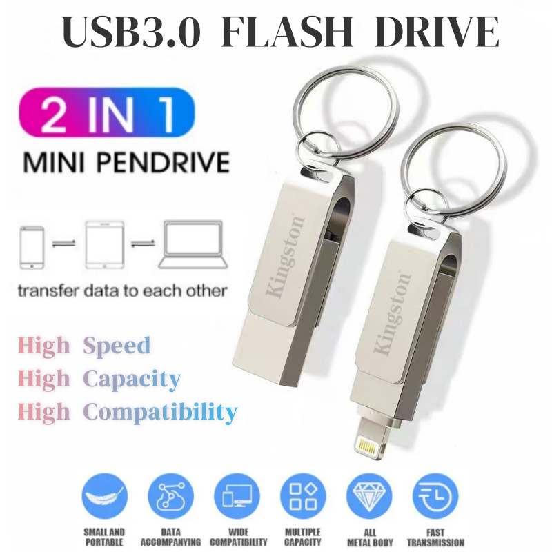 2 in 1 Usb Flash Drive 2TB Otg Pendrive 1TB Usb Thumbdrive Otg For ...